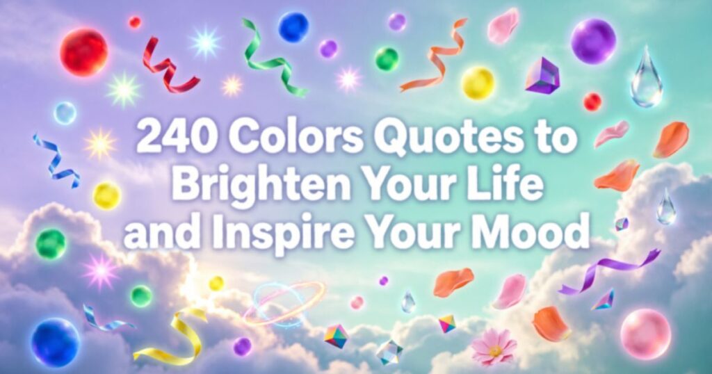 240 Colors Quotes to Brighten Your Life and Inspire Your Mood